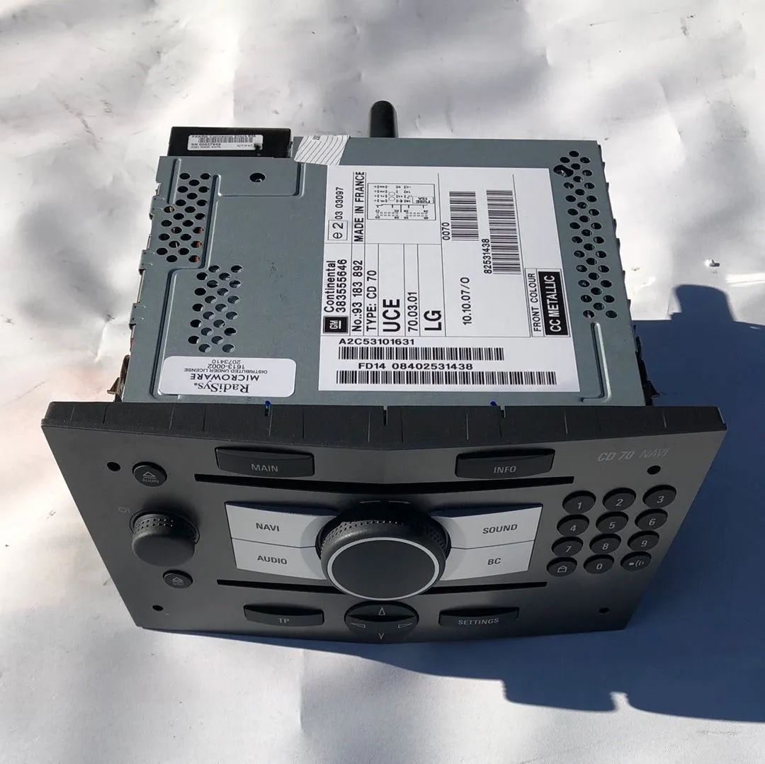 NEU Autoradio CD70 Navigation KZ LG Charcoal Metallic Original Opel Za ...